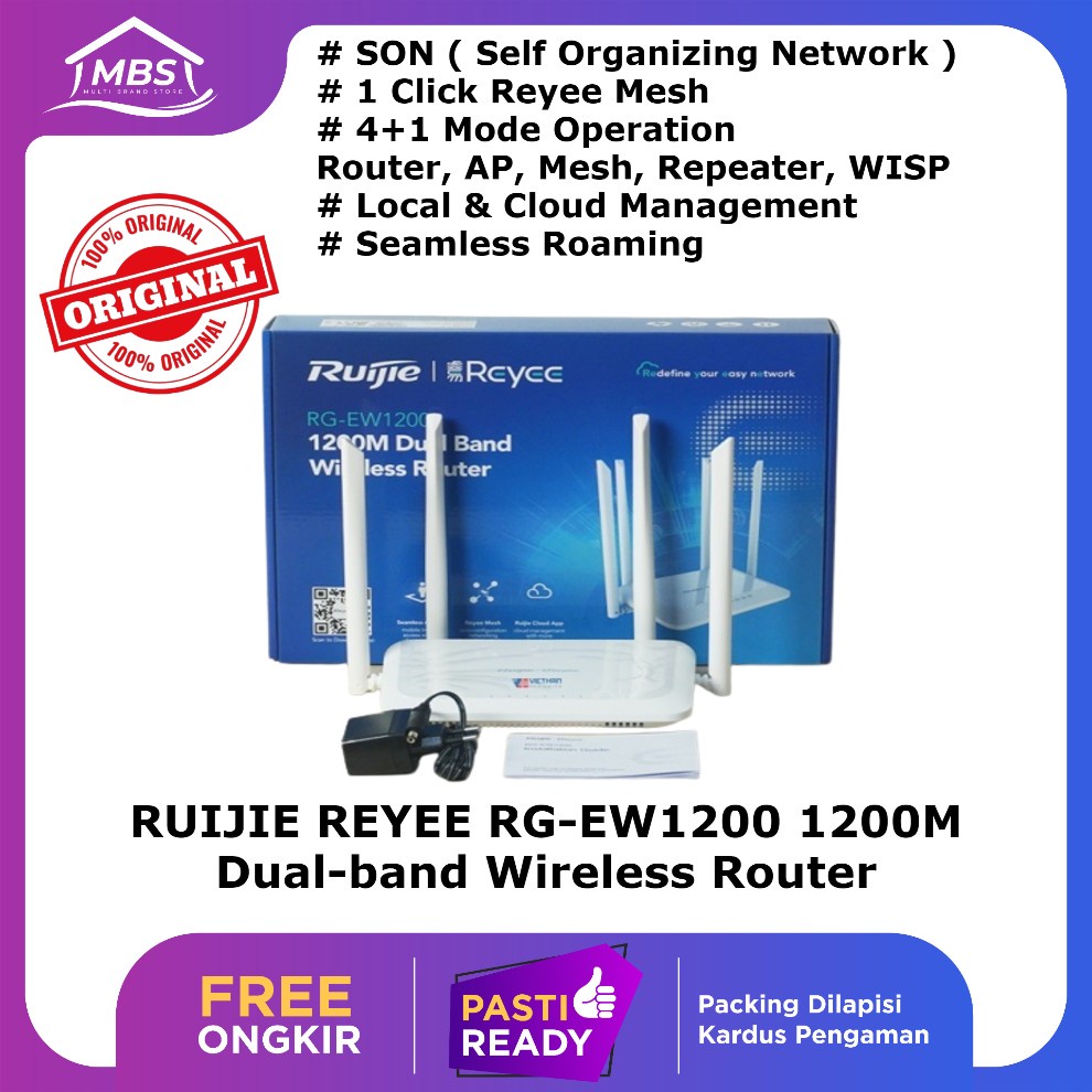 Jual Ruijie Reyee RG EW1200 1200M Dual band Wireless Router | Shopee ...