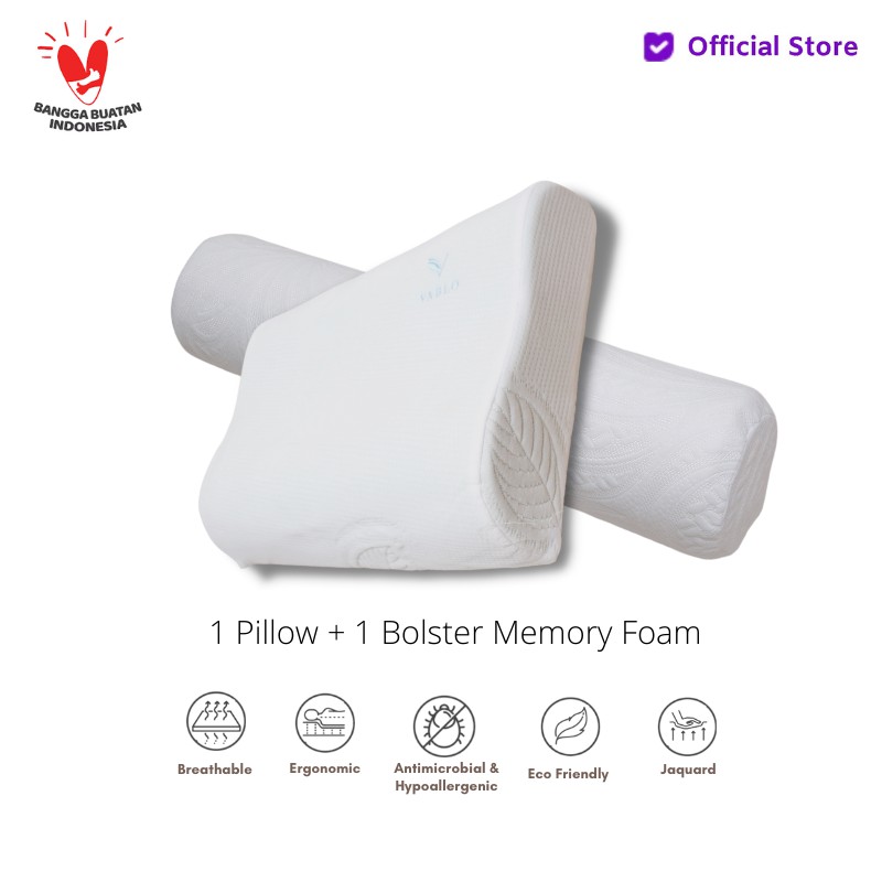 Jual Vablo bantal gratis guling memory foam + bonus tas - premium ...