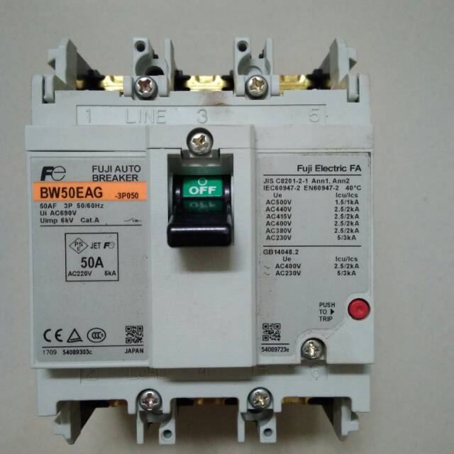Jual Fuji Auto Breaker MCCB 50A BW50EAG Fuji Electric | Shopee Indonesia