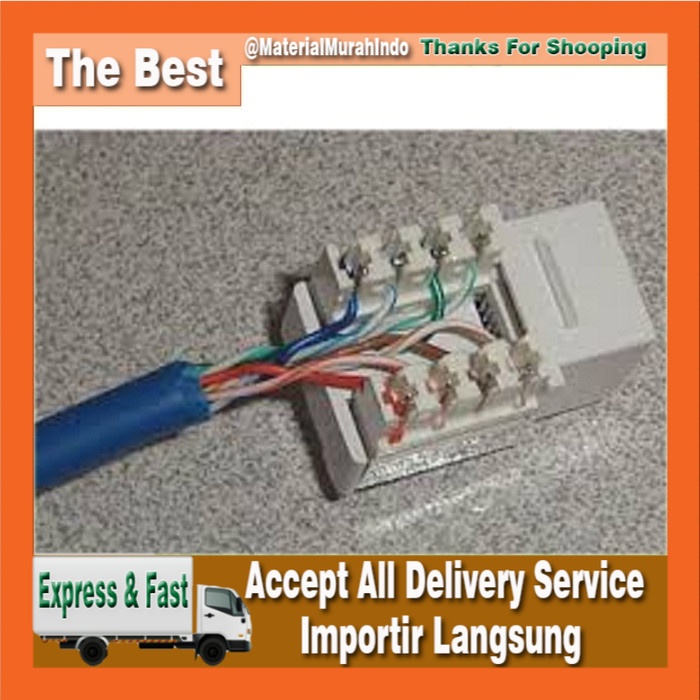 Jual Terminal rj 45 cat 5e ( modullar rj 45 ) | Shopee Indonesia