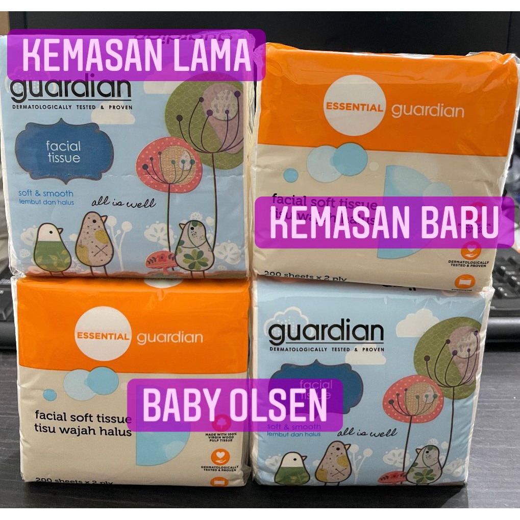 Jual GUARDIAN FACIAL TISSUE 200 SHEETS X 2 PLY (KOTAK PUTIH KECIL)/ \TISSUE WAJAH | Shopee Indonesia