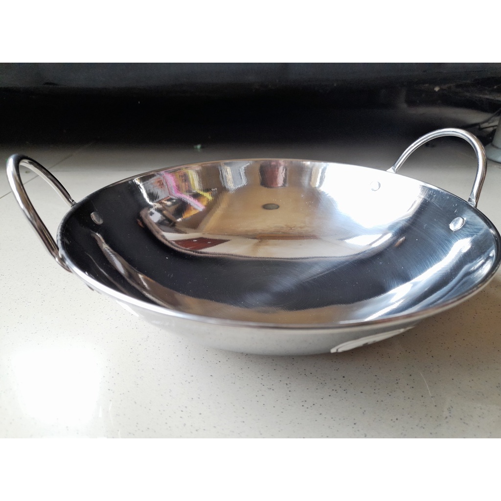 Jual Wajan Kuali Mini 8" Stainless Steel Anti Karat, Anti Lengket dan ...