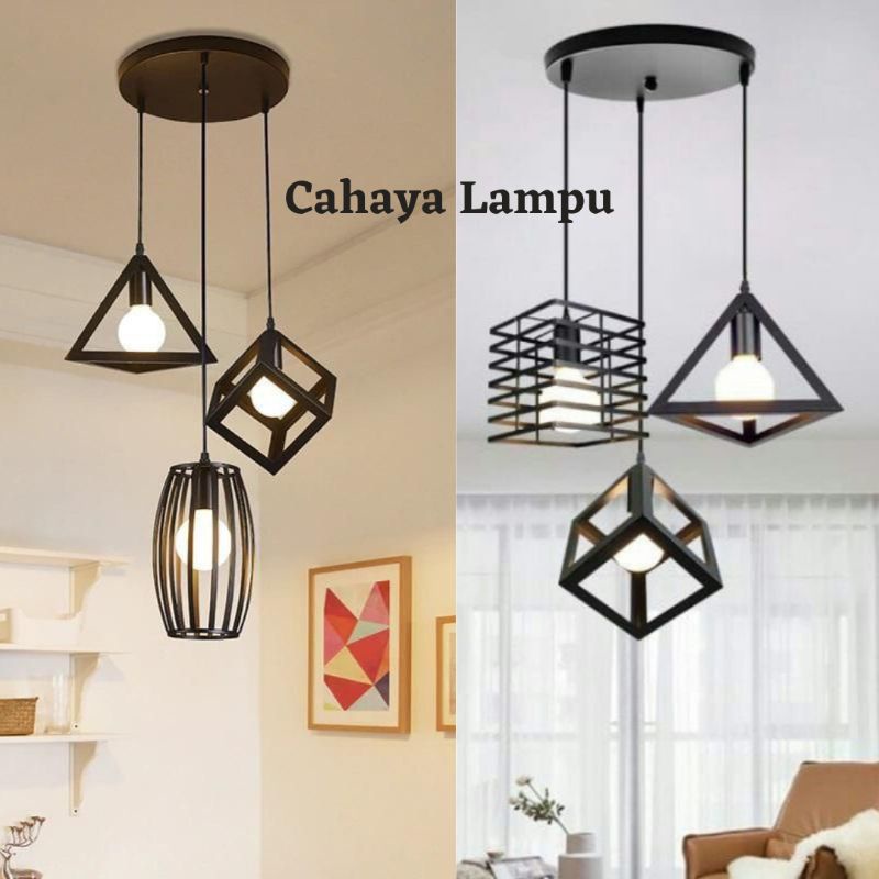 Jual Lampu Gantung 3 In 1 Set Hias Minimalis Modern Plafon Ruang Tamu ...
