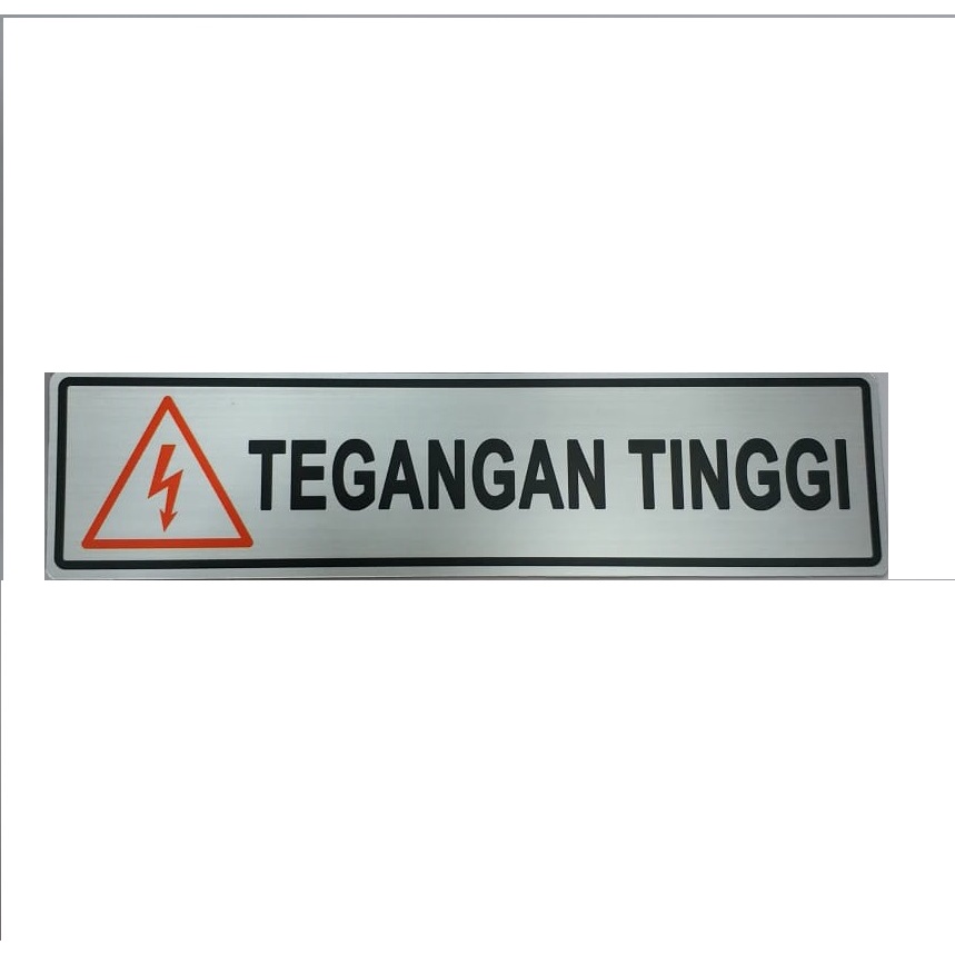 Jual LABEL TEGANGAN TINGGI UKURAN 4X18CM K3 RAMBU SAFETY | Shopee Indonesia