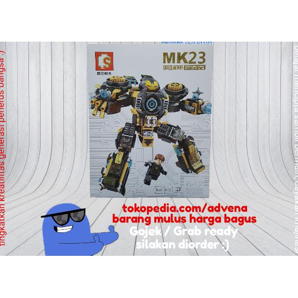 Jual Lego Sembo Block 60023 Ironman Black Hulkbuster MK23 Collection ...