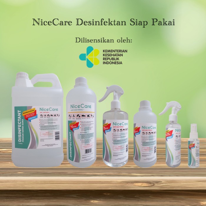 Jual Cleaner-Contact- Desinfektan Food Safe Siap Pakai Nice Care - 1L ...