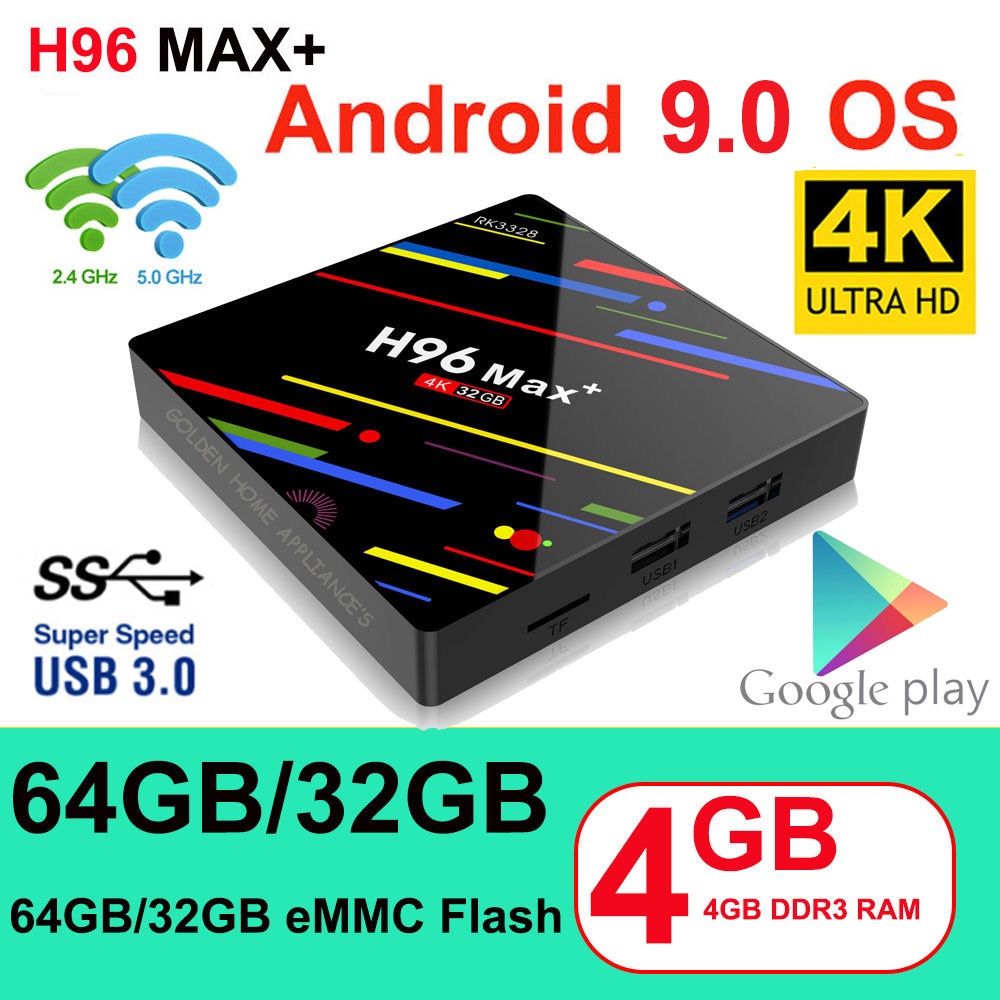 Jual Tv Box H96 Max Plus RAM 4GB ROM 64GB Stb Android Cortex-A53 ...