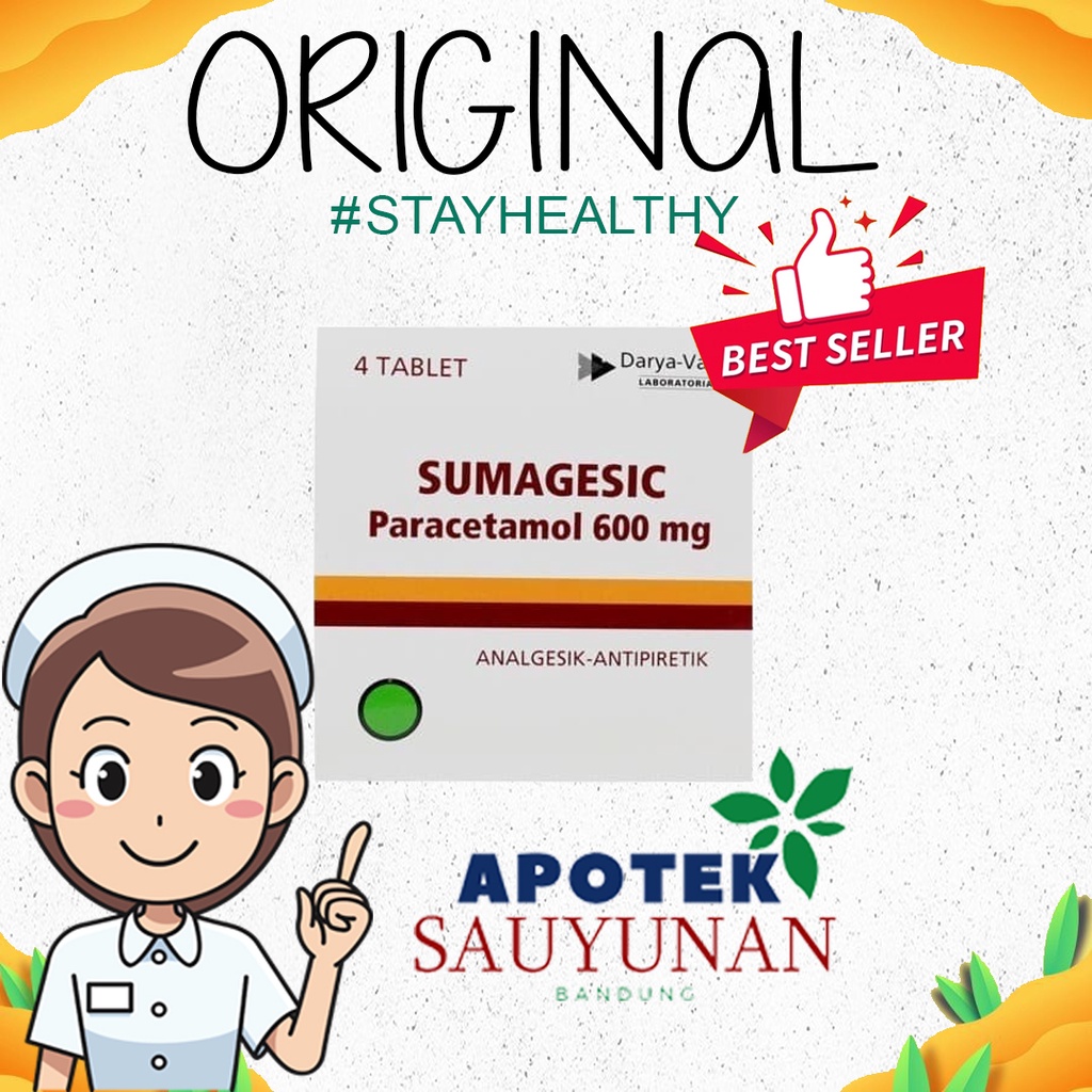 Jual SUMAGESIC PARACETAMOL 600mg ISI 4 TABLET | Shopee Indonesia