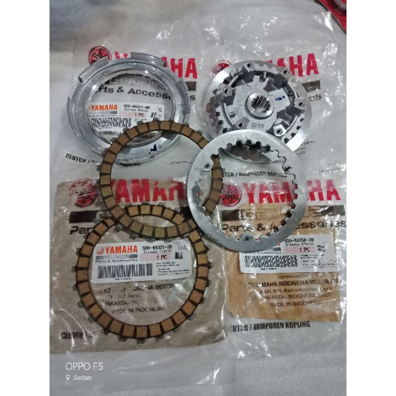 Jual 5 part Jupiter Z1 tanpa pir matahari rumah kampas kopling jupiter z1 set plat gesek jupiter ...