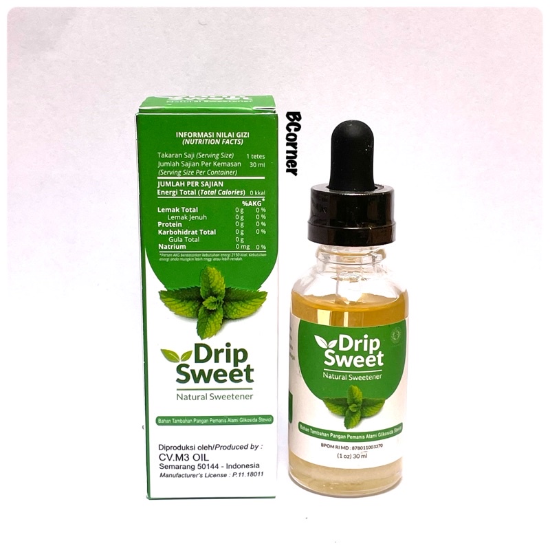 Jual Drip Sweet Stevia 30 ML Dripsweet Pemanis Alami Diabetes Diet ...