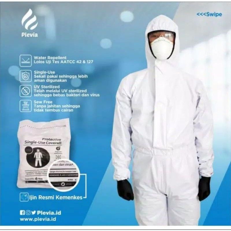 Jual Plevia Hazmat/Hasmat/Hazmad/ Kemenkes Murah | Shopee Indonesia