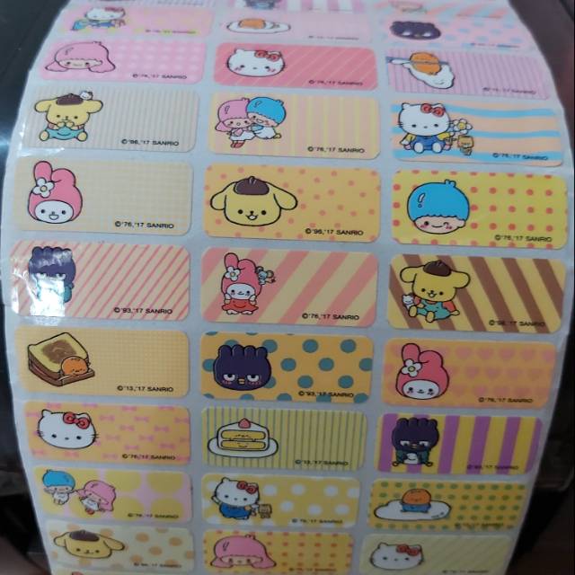 Jual Label nama SANRIO GUDETAMA sticker waterproof ORI | Shopee Indonesia