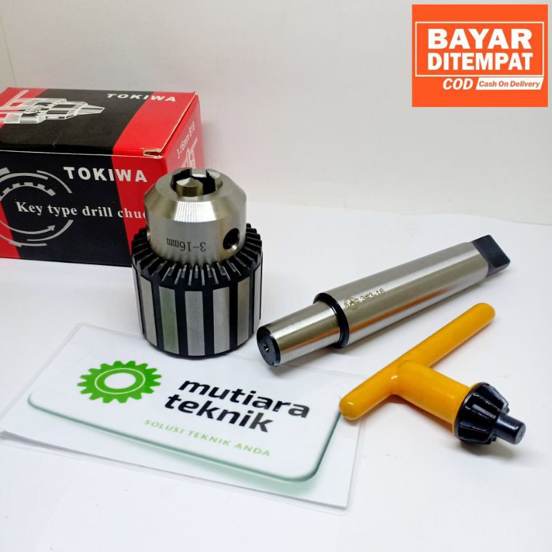 Jual Kepala Bor Hower Chuck Drill 3mm - 16mm Set Arbor MT3 Untuk Mesin ...