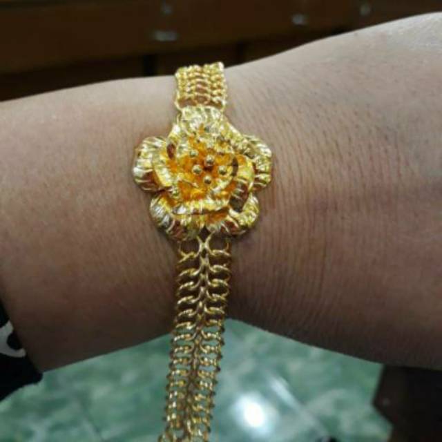 Jual gelang tangan emas london 24K kadar 99,9%. | Shopee Indonesia