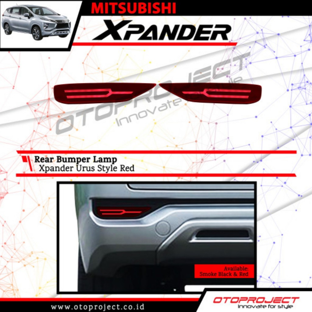 Jual Lampu Bumper Xpander Style Red/Rear Bumper Lamp Xpander style Red ...