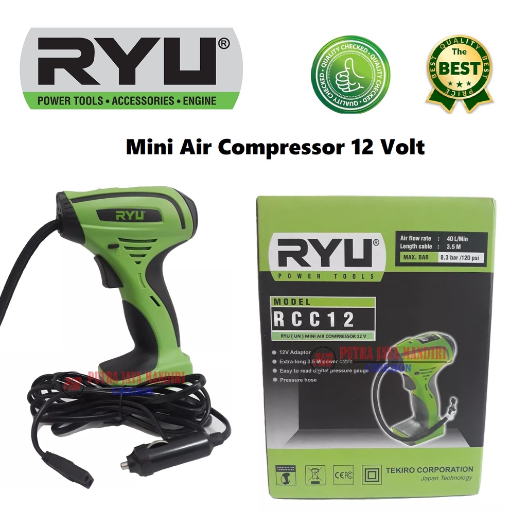 Jual Ryu Mini Compressor 12 V RCC 12 / Pompa Mobil Motor Dc 12 V ...