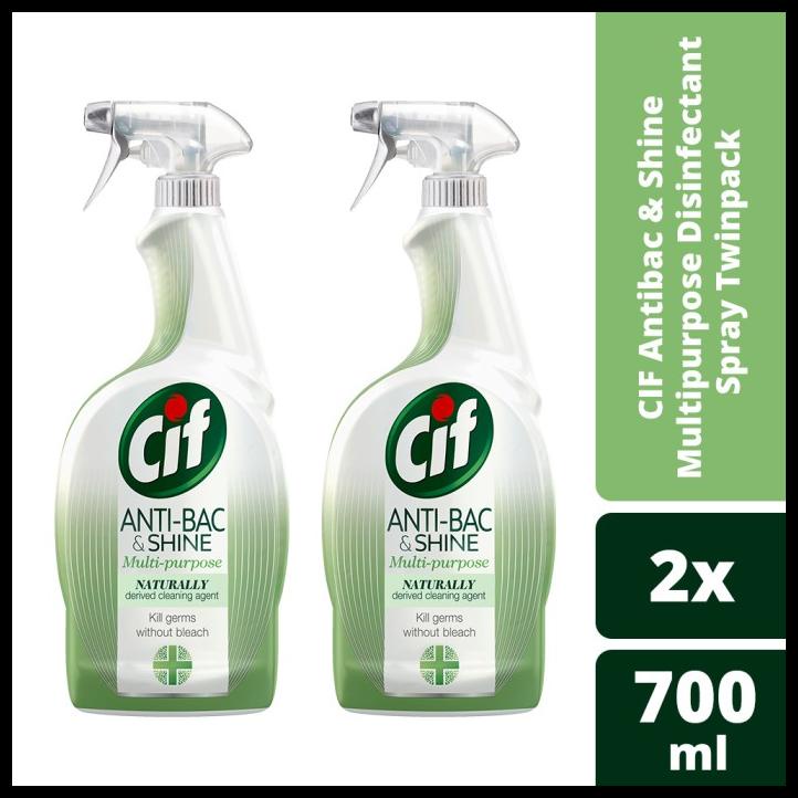Jual Cif Antibac & Shine Multipurpose Disinfectant Spray 700Ml Twinpack ...