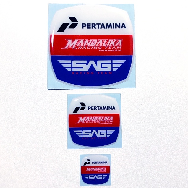 Jual Stiker PERTAMINA MANDALIKA RACING TEAM SAG Emblem Timbul Lentur 3d ...