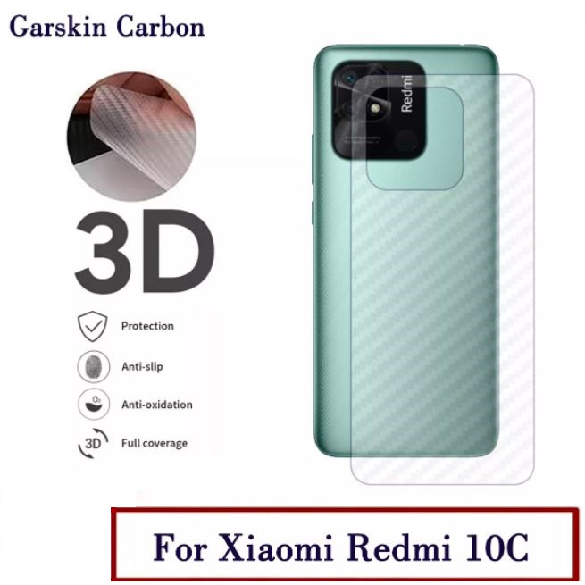 Jual Garskin Carbon Redmi 10c Back Soft Skin Karbon fiber film 10 c ...