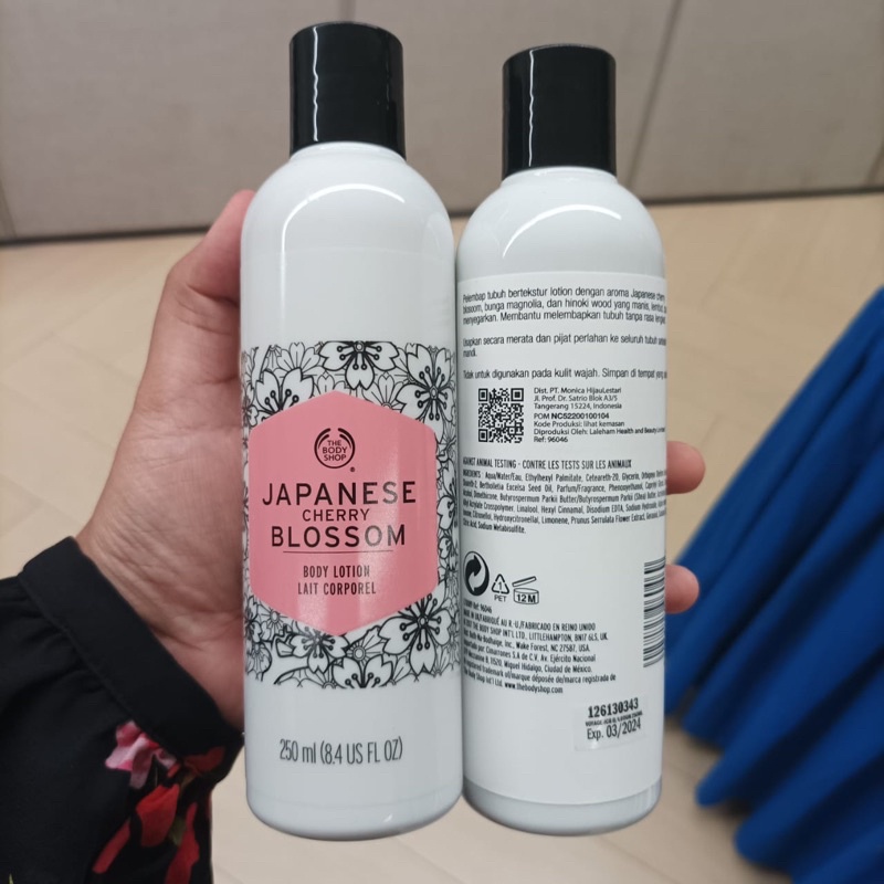 Jual JAPANESE CHERRY BLOSSOM BODY LOTION 250ml THE BODY SHOP | Shopee ...