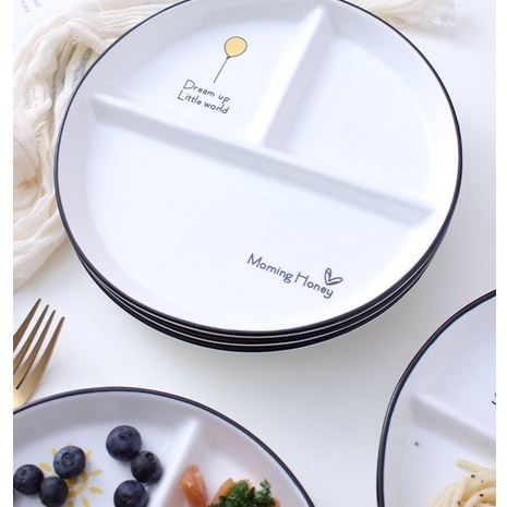 Jual Piring Diet Keramik Estetik / Aesthetic Plate for Diet / Divided ...