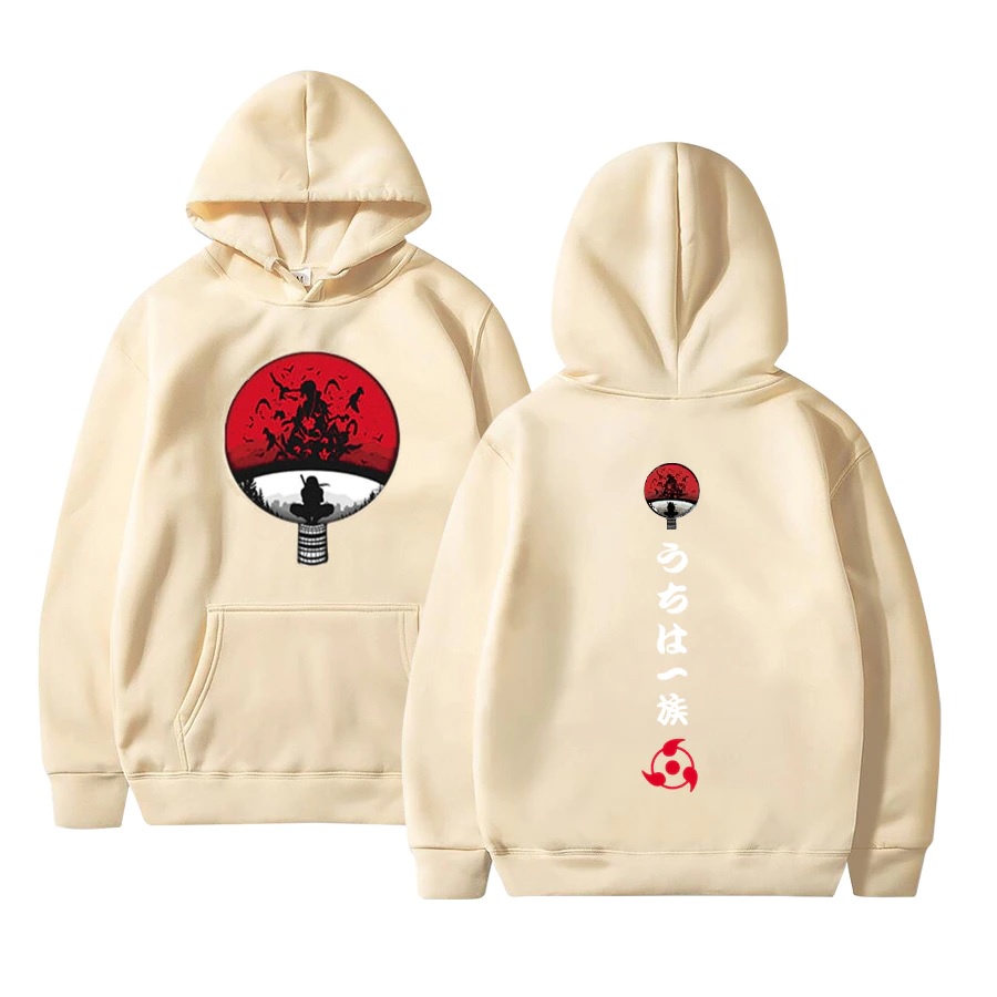 Jual Sweater Hoodie Anime Naruto Switer Itachi Sasuke Clan Uchiha ...