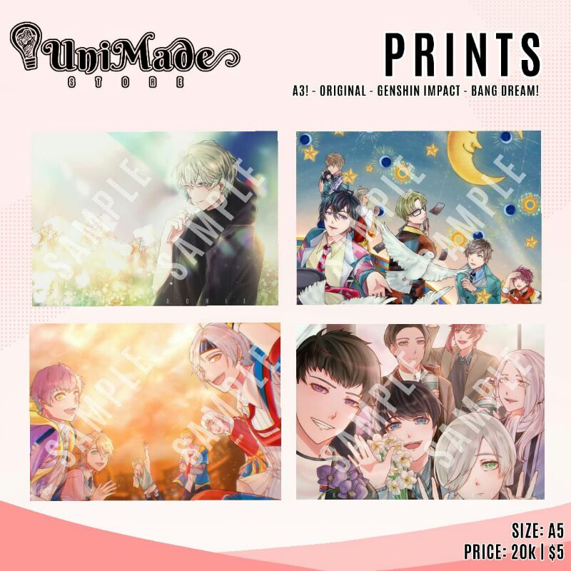 Jual PRINTS ORIGINAL CHARACTER OC , A3 , BANG DREAM BANGDREAM BANDORI ...