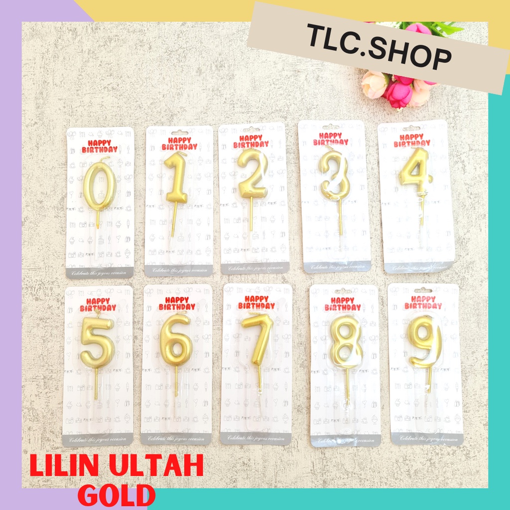 Jual Lilin Ulang Tahun / Lilin Angka / Lilin Angka Gold | Shopee Indonesia