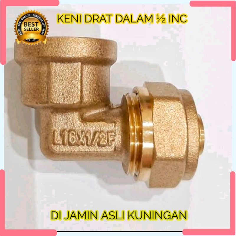 Jual KENI PIPA AIR PANAS 1/2 inchi KENI DRAT DALAM ELBO DRAT DALAM KENI RIFENG KDD PIPA AIR ...
