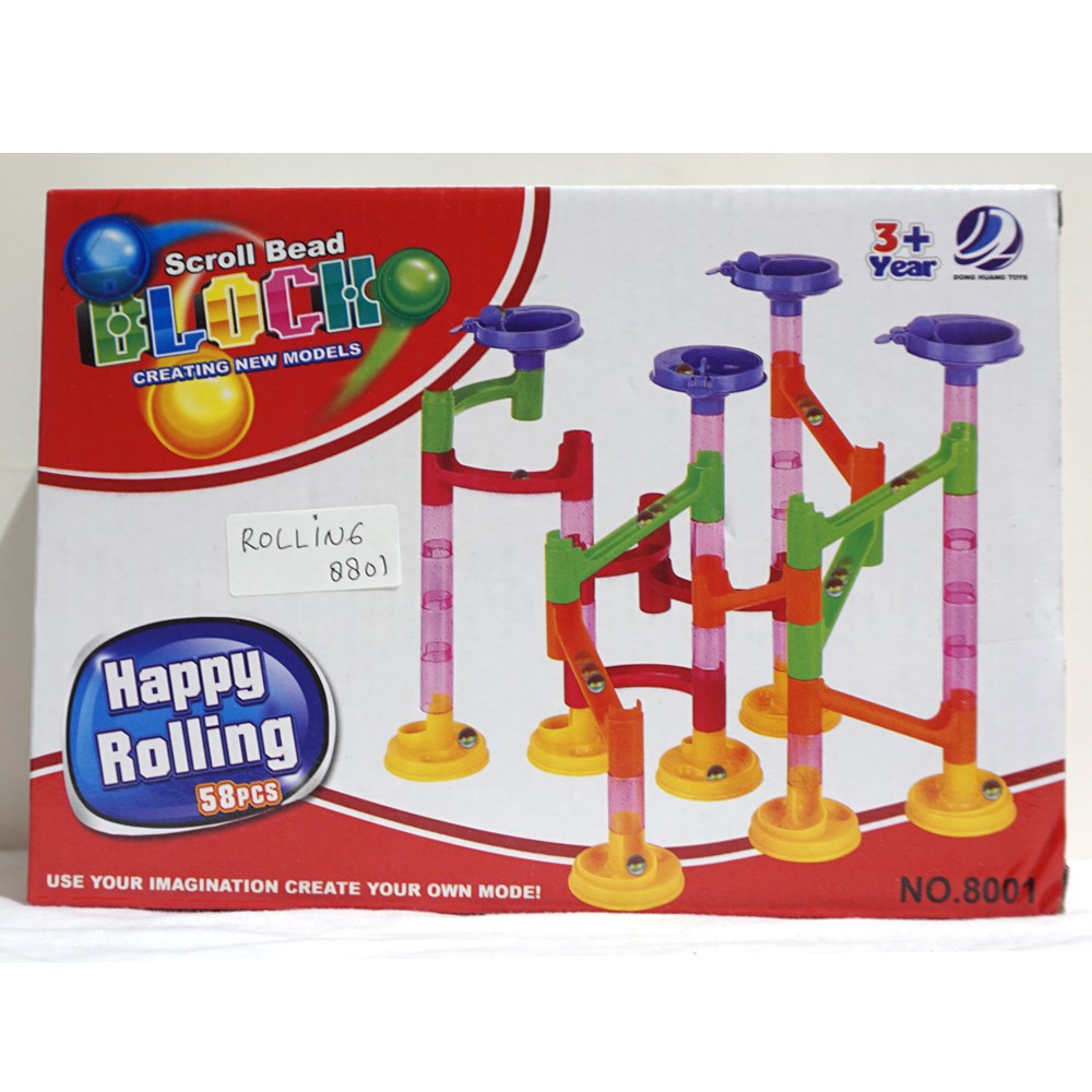 Jual Mainan anak Marble race - Scroll bead block - HAPPY ROLLING 8801 ...