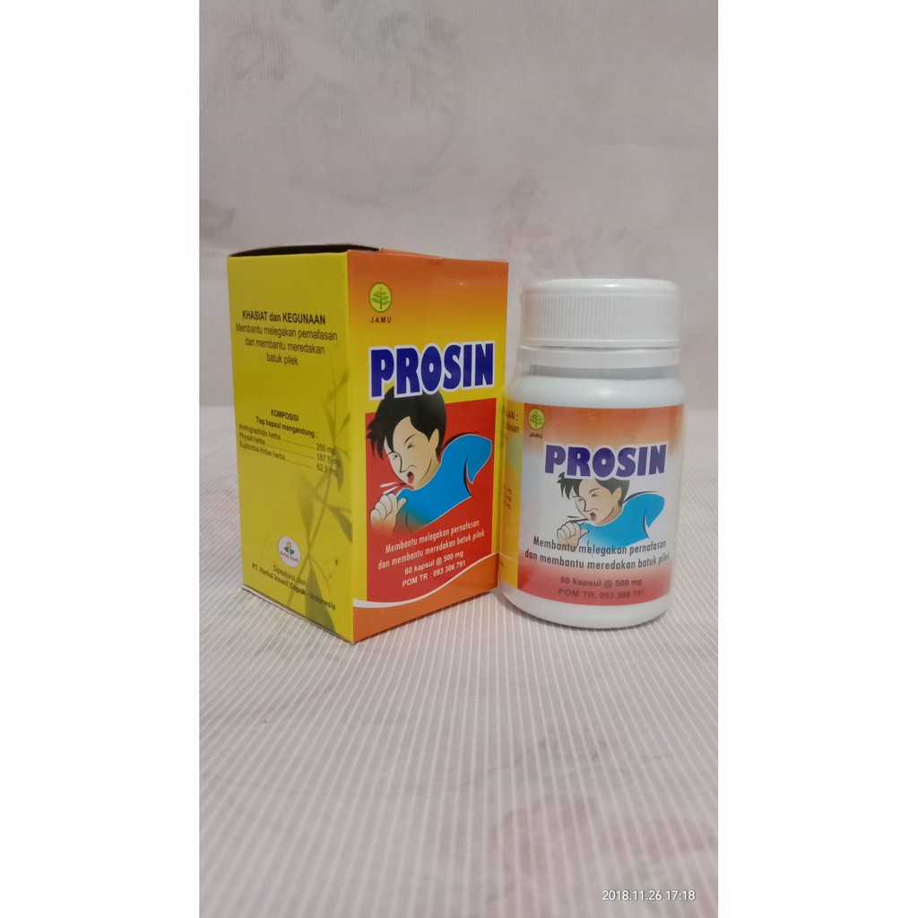 Jual Herbal Batuk TERBAIK Kapsul Prosin Herbal Insani ( Isi 60 Kapsul ...