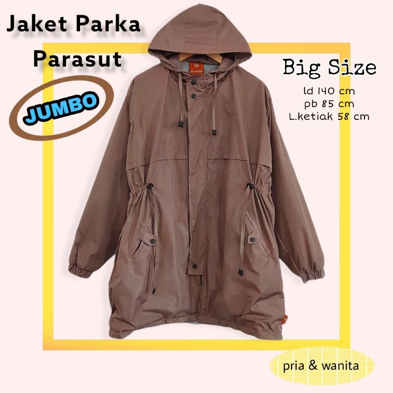 Jual Jaket parka parasut model korea JUMBO/ld 140 cm/puring fleece/BIG ...