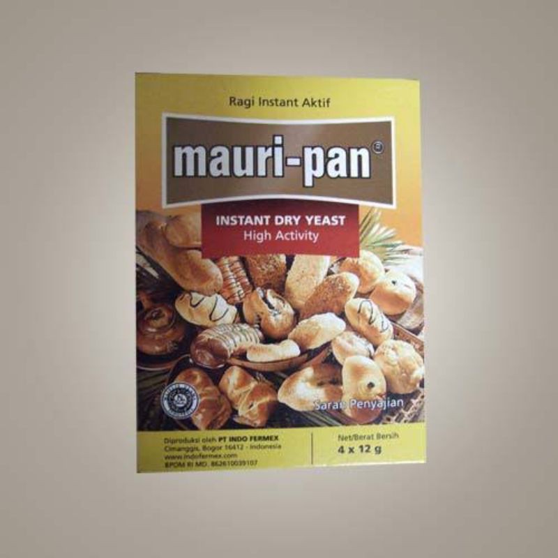Jual Mauripan instant dry yeast sachet / Mauripan saset 12 g | Shopee ...
