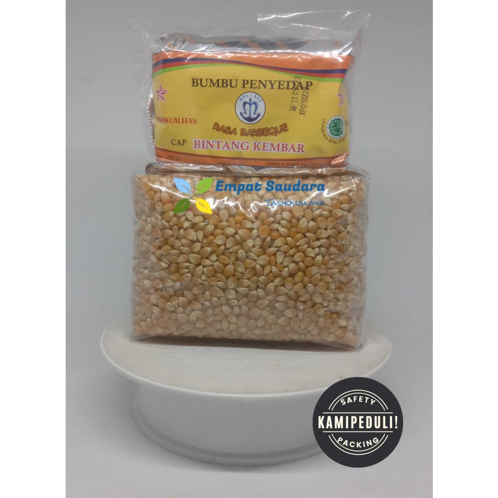Jual (PAKET HEMAT} JAGUNG POPCORN 1 KG DAN BUMBU TABUR BARBEQUE 250 ...