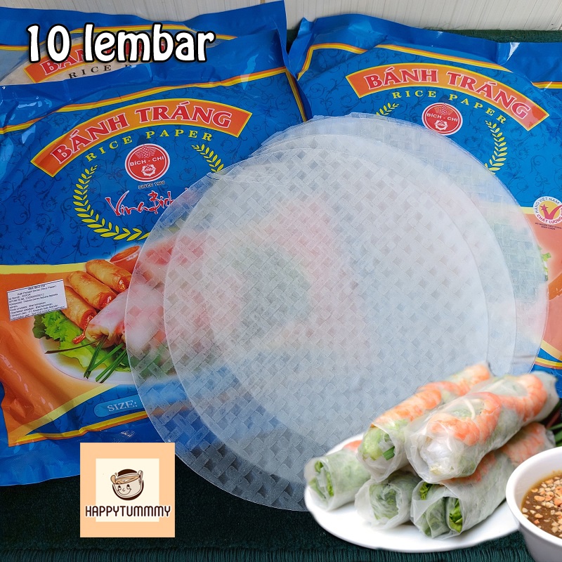 Jual BANH TRANG RICE PAPER 10 Lembar - 22CM Kulit Lumpia Vietnam rice ...