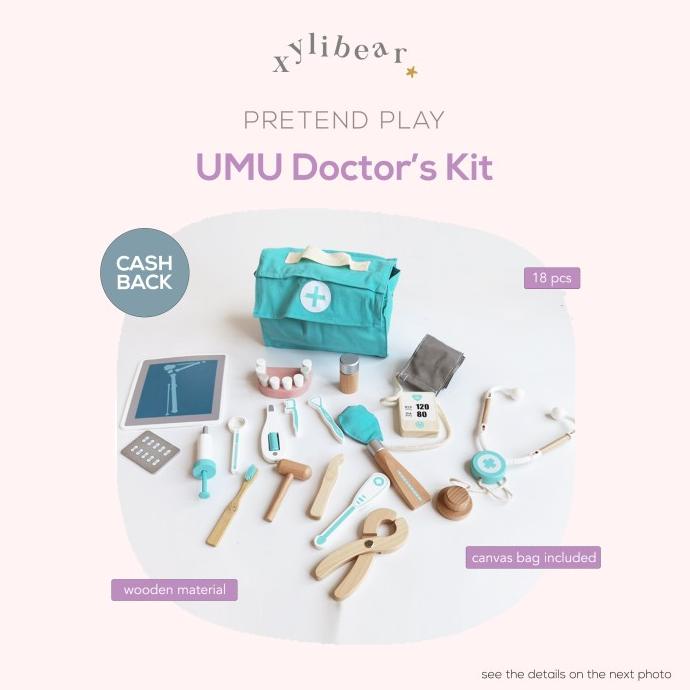 Jual Umu Doctor'S Kit - Wooden Toys - Pretend Play - Mainan Dokter Anak ...