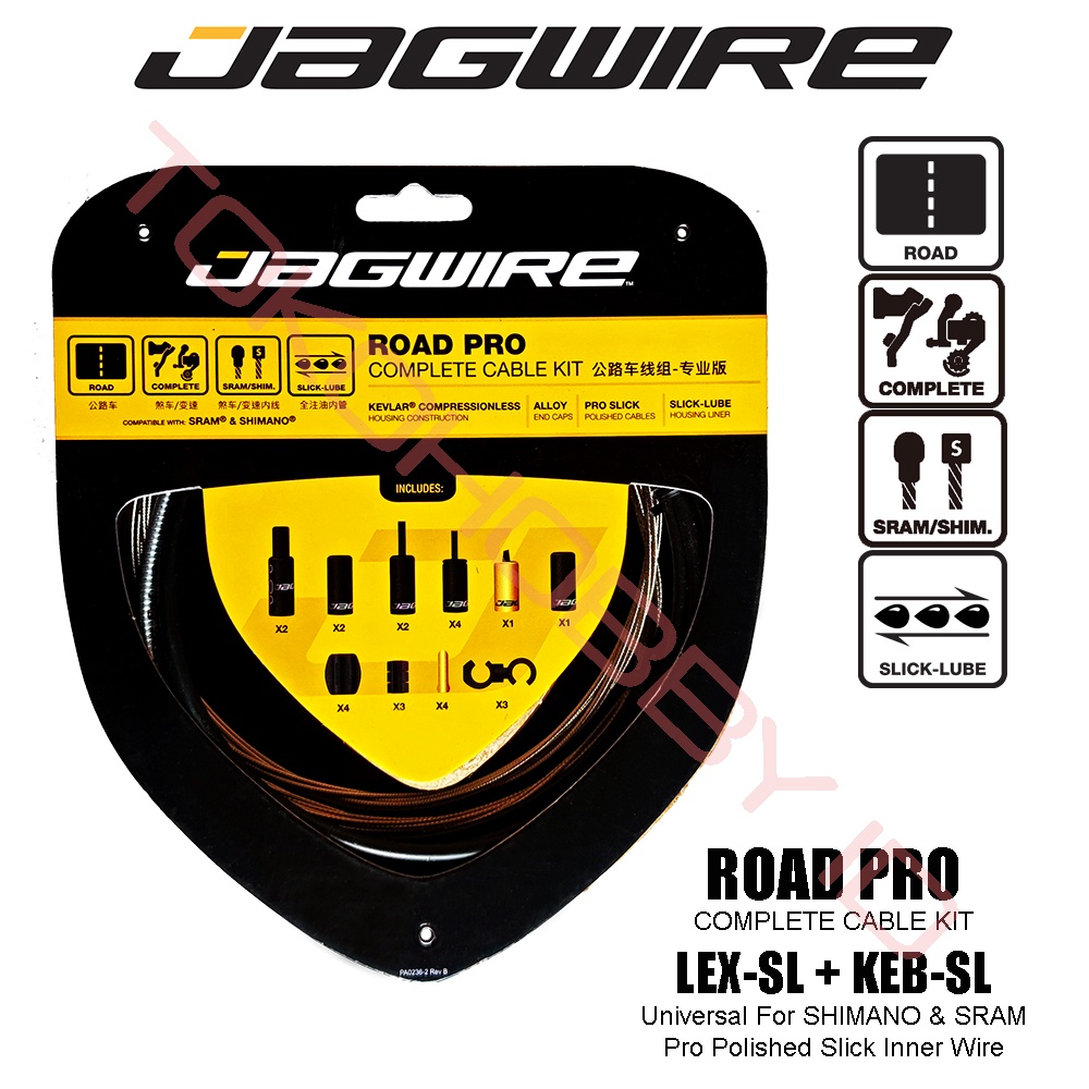Jual JAGWIRE RCK000-N Road Pro Complete Cable Kit Shifter Rem Set Roadbike LEX-SL KEB-SL Pro ...