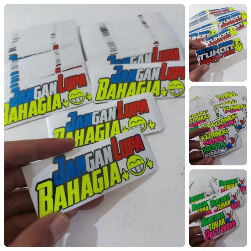 Jual STICKER JANGAN LUPA BAHAGIA, RENCANA TUHAN PASTI INDA | Shopee ...