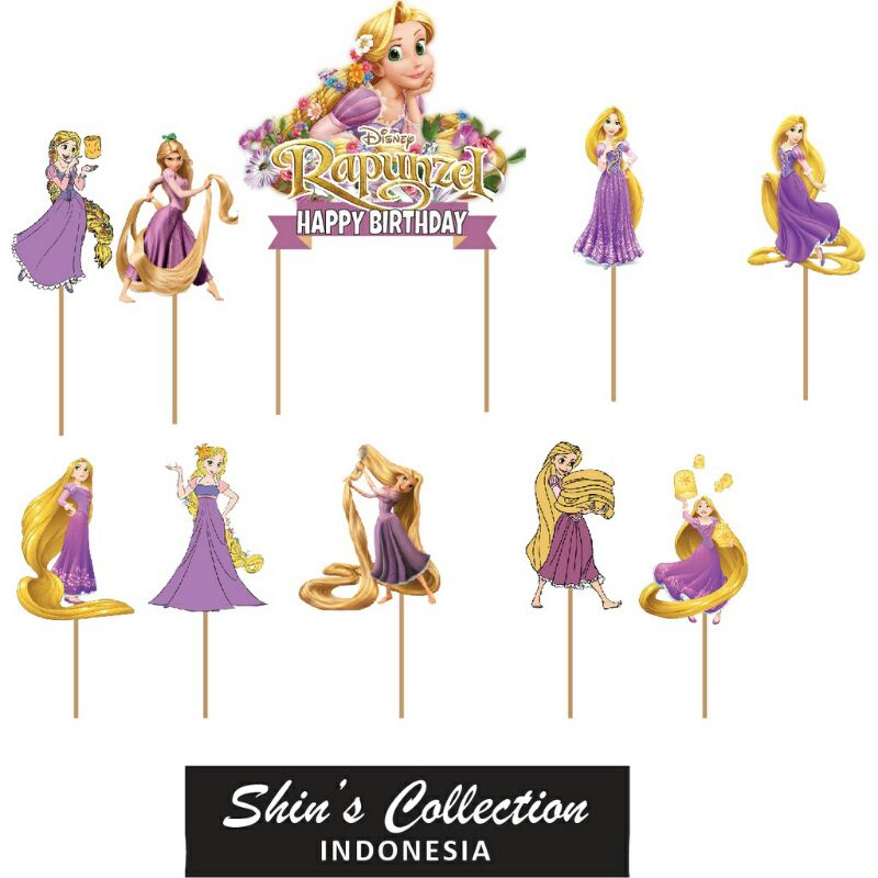 Jual Cake topper Princess Rapunzel | Shopee Indonesia