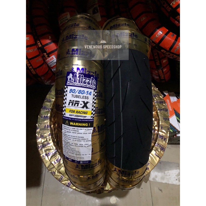 Jual Ban Mizzle MR-X 90/80-14 Softcompound Tubeless Matic (1pcs ...