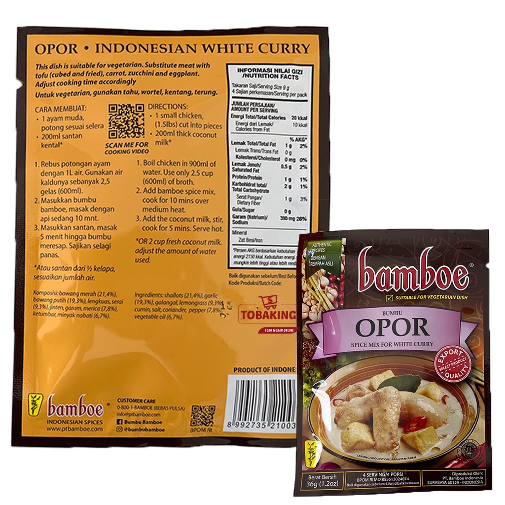 Jual Bamboe bumbu dapur all varian rawon rendang balado nasi goreng ...