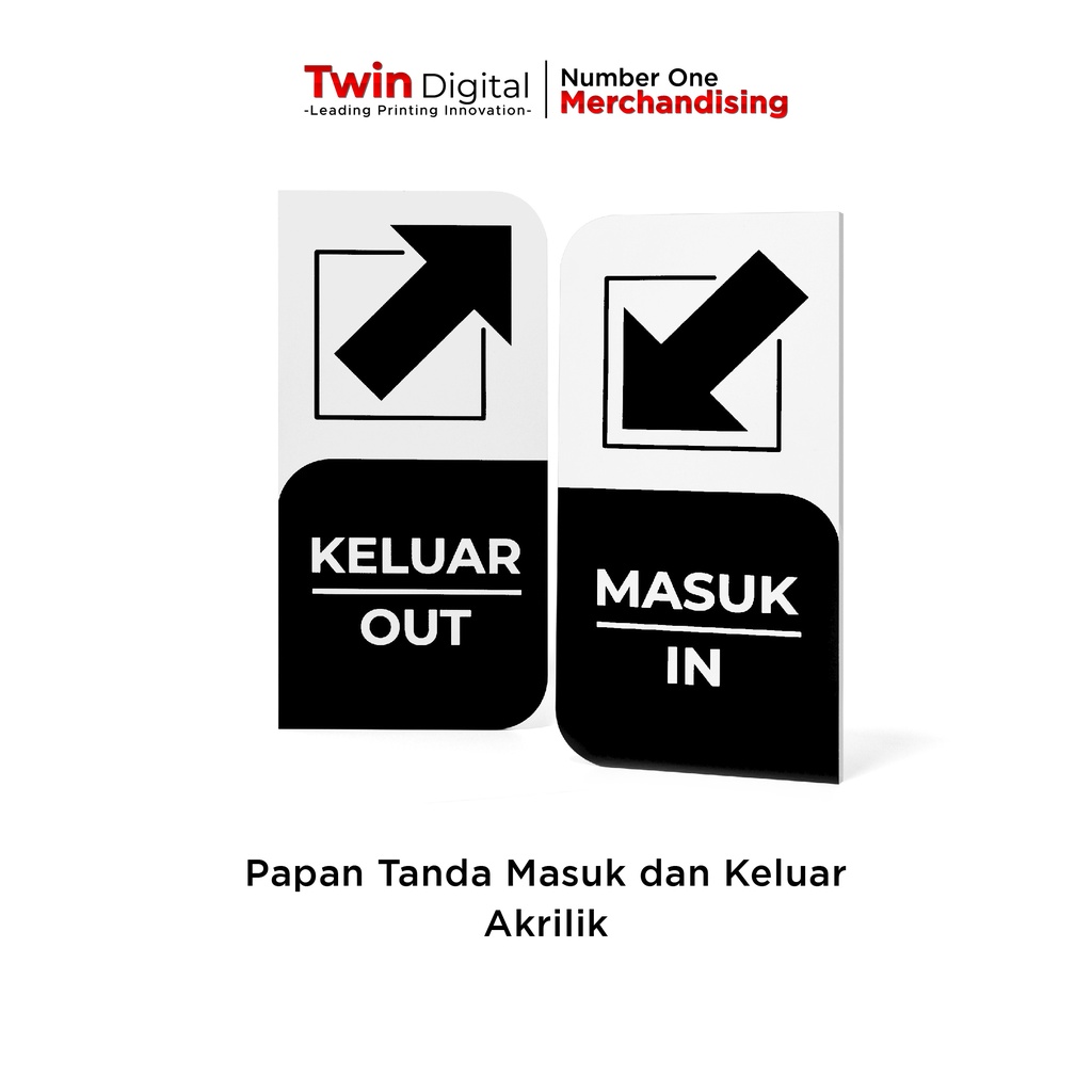 Jual Twindigital Papan Tanda Masuk dan Keluar Akrilik - Sign Notice In ...