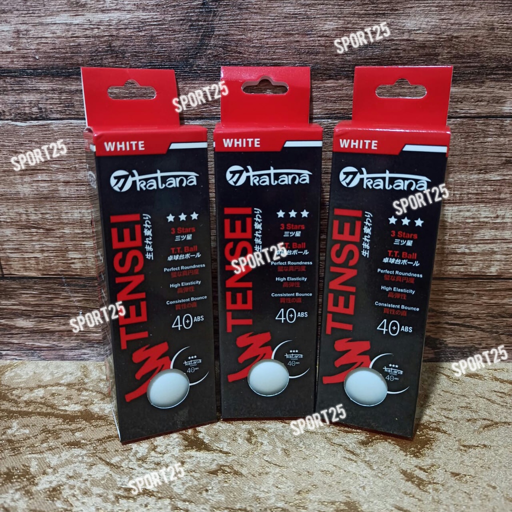 Jual Bola Pingpong Tenis Meja Katana Tensei 3 Star Isi 3 ORIGINAL | Shopee Indonesia