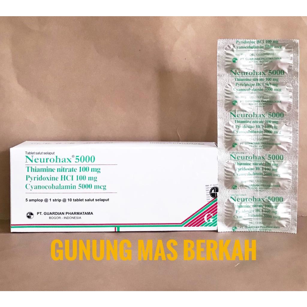 Jual Neurohax 5000 10 Tablet - untuk gangguan saraf tepi dan kekurangan ...