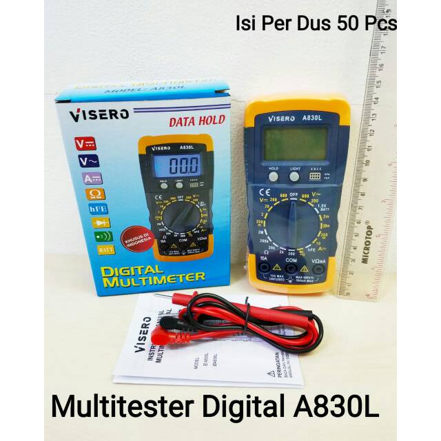 Jual Multitester Digital Multimeter Digital Visero Yellow (A-830L ...