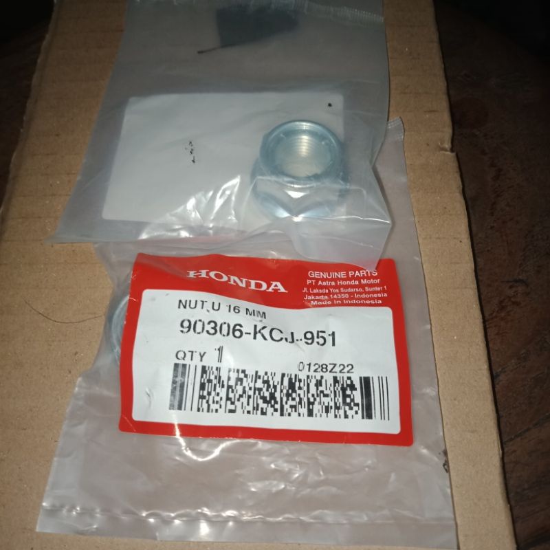 Jual Mur/Nut As Roda Belakang 16mm [90306-KCJ-951] CRF 150L/Tiger ...