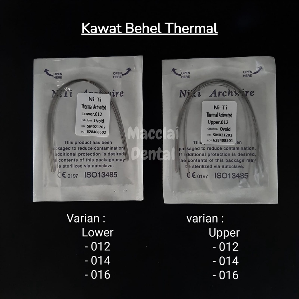 Jual DENTAL KAWAT BEHEL GIGI ORTHO WIRE NITI THERMAL SUPER ELASTIC ...