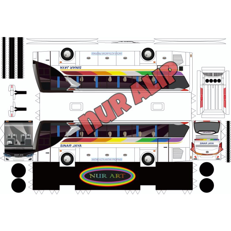 Jual papercraft bus DIY, SINAR JAYA (Jetbus 3+) | Shopee Indonesia