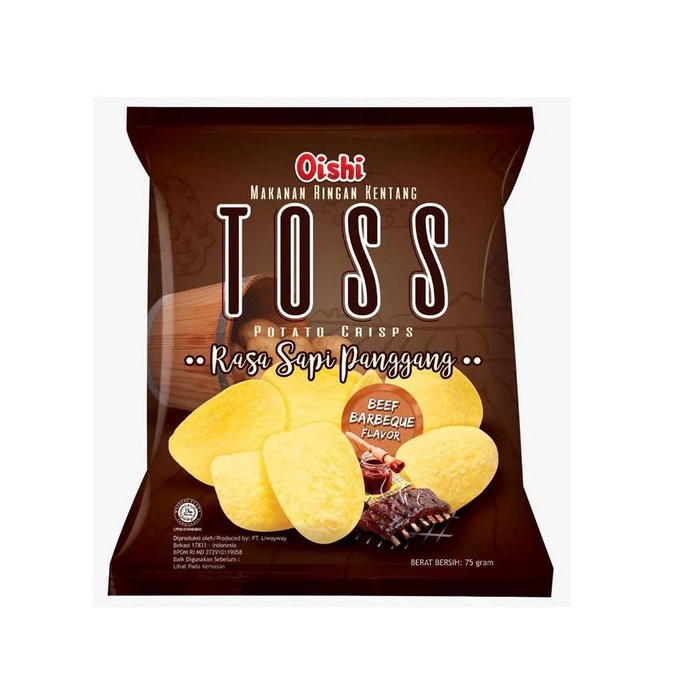 Jual OISHI TOSS BEEF BARBEQUE/CHICKEN TERIYAKI POTATO CHIPS - BEEF ...