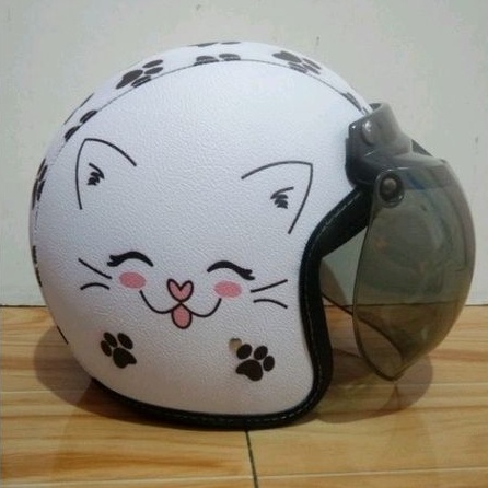 Jual Helm Retro Bogo dewasa motif Kucing | Shopee Indonesia